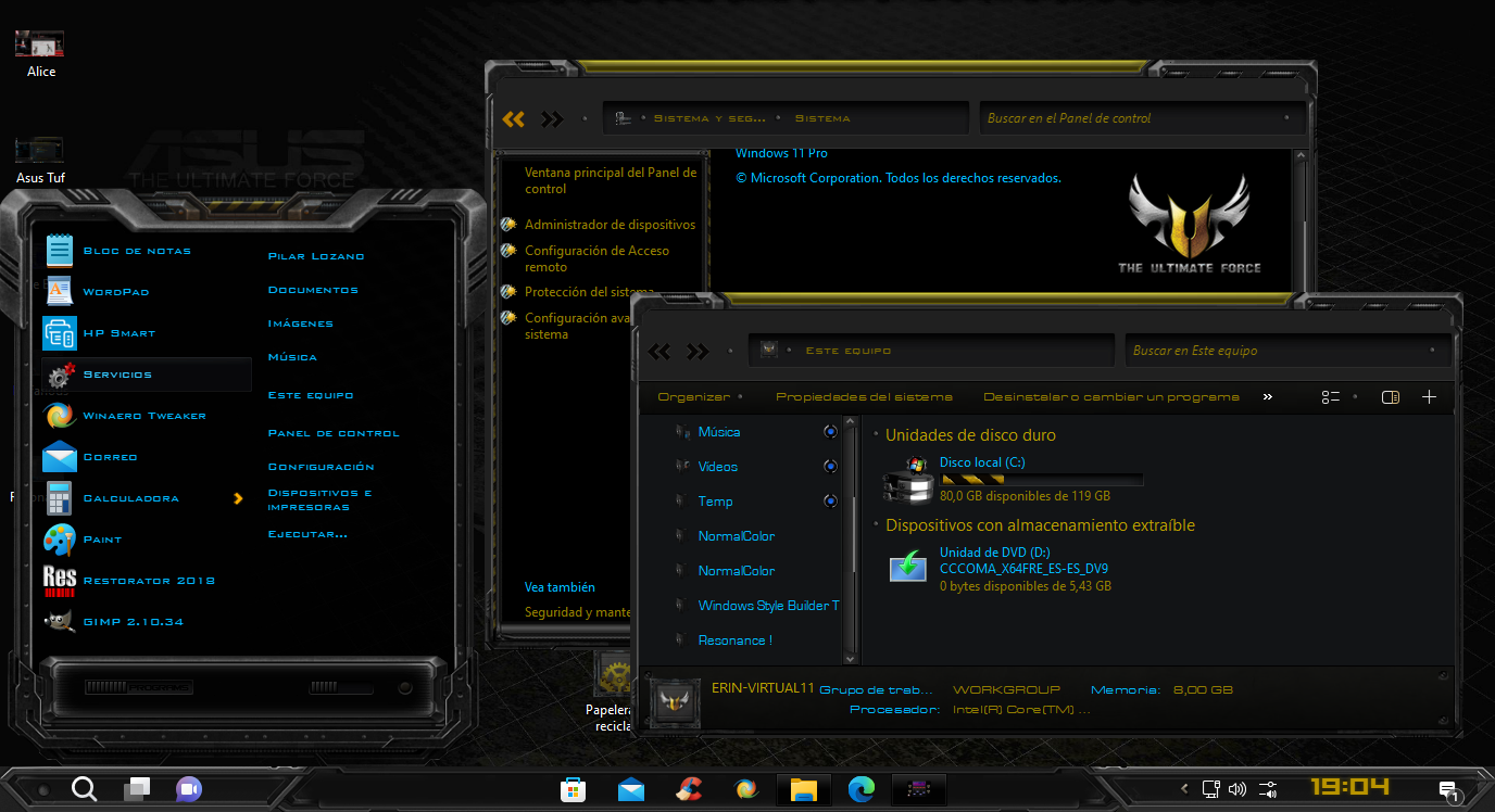 ASUS TUF for Windows 11 – Theme Pack