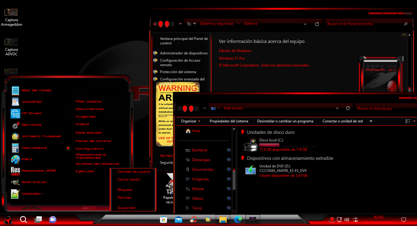 DreamLand “AREA 51” for Windows 11 – Theme Pack