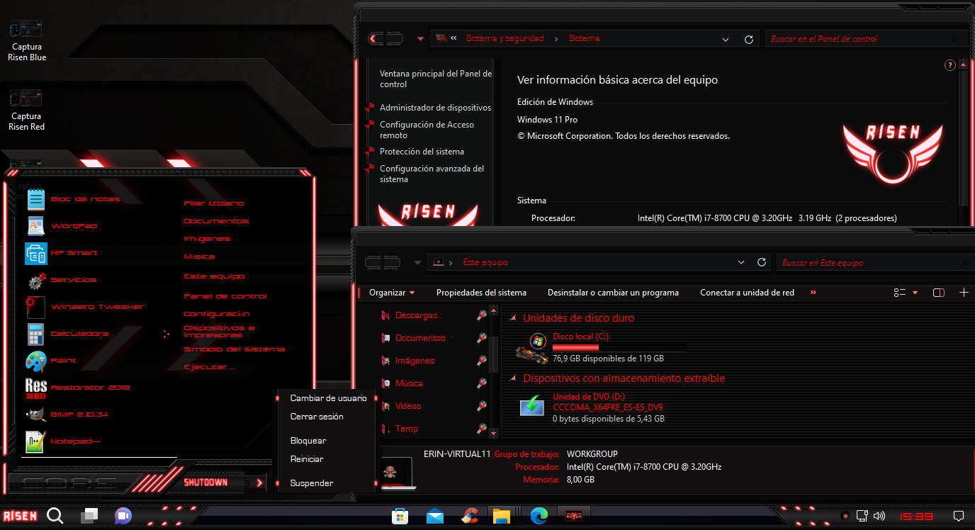 Risen Red for Windows 11 - Theme Pack