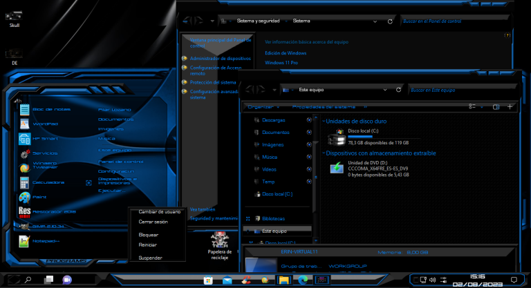 STEALTH BLUE for Windows 11 – Theme Pack