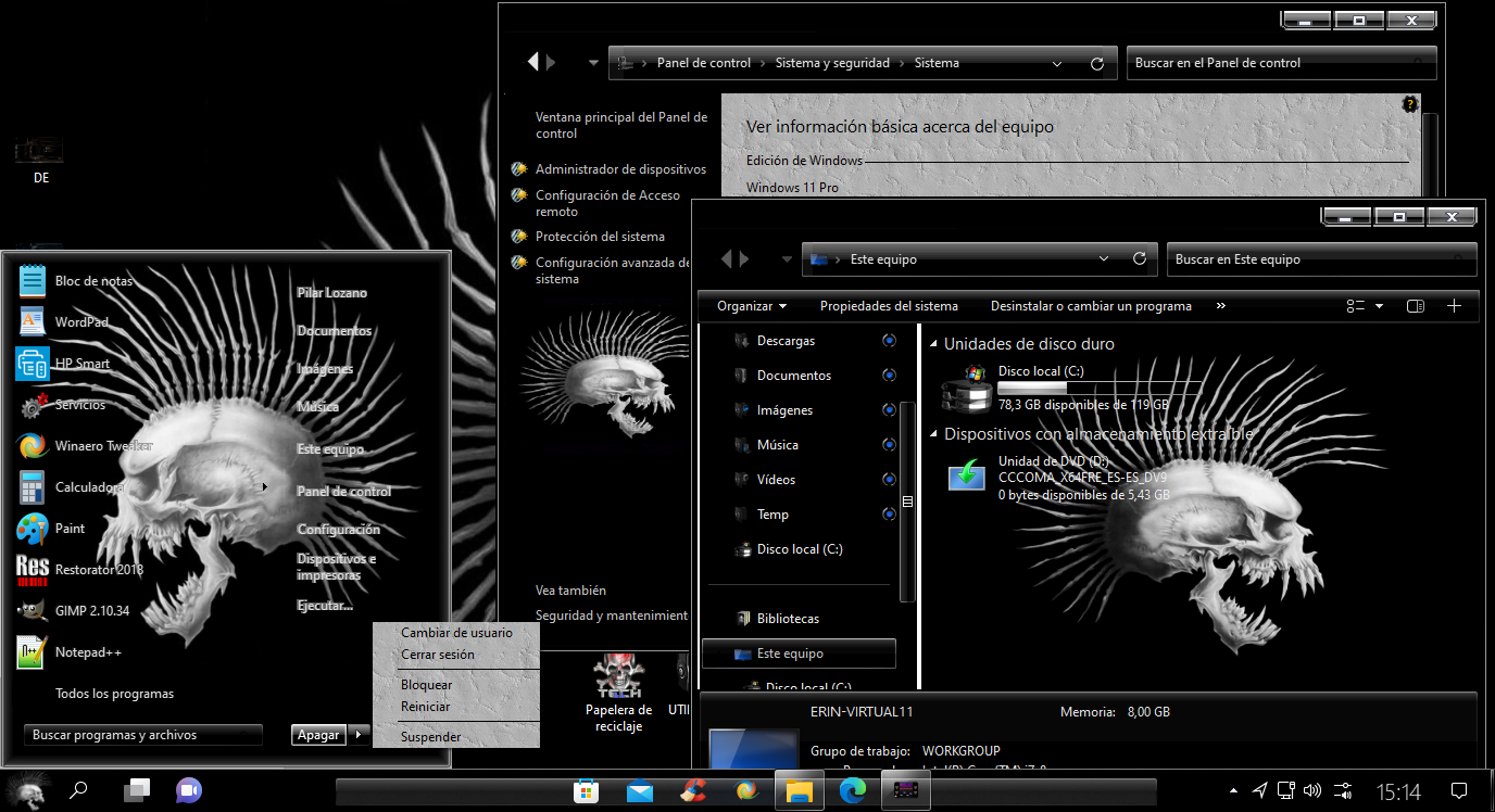 Skull and Bone for Windows 11 – Theme Pack