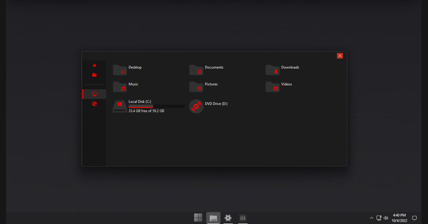 Mobelan Red Minimal Theme for Windows 11 – Theme Pack