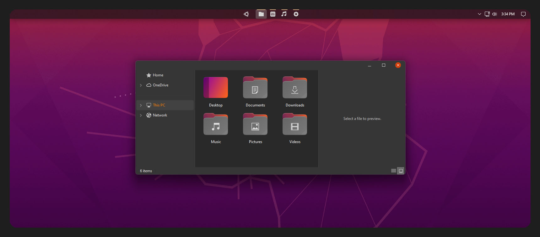 Ubuntu Dark 20.04 Minimal Theme for Windows 11 – Theme Pack