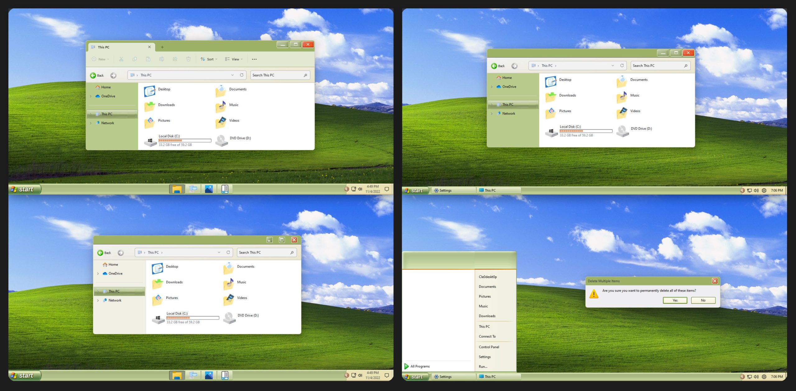Windows XP Olive Theme for Windows 11 - Theme Pack