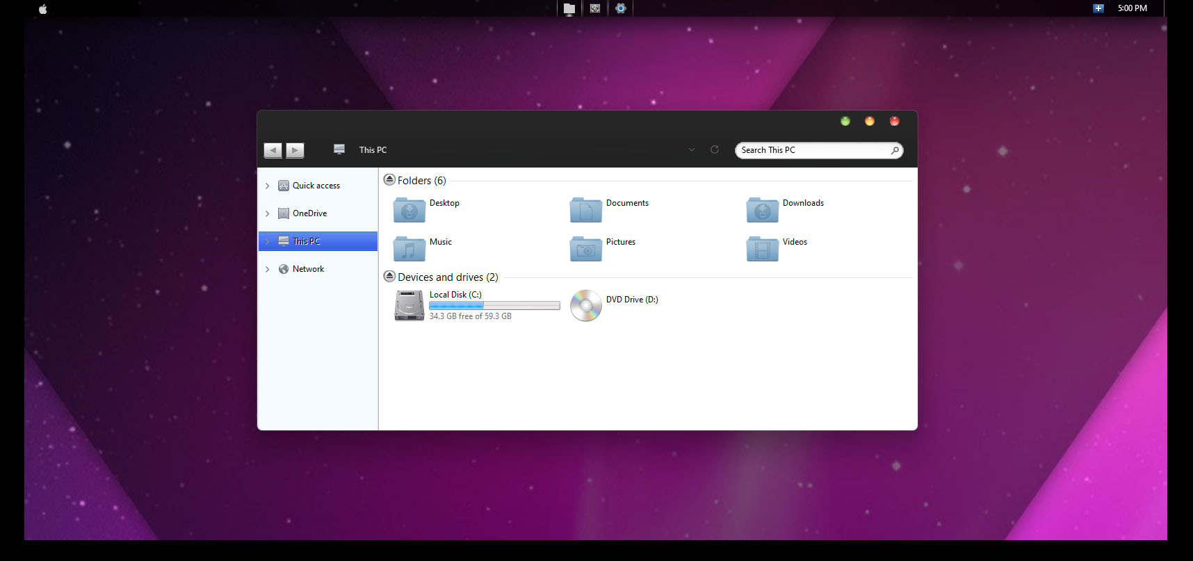 Snow Leopard Dark Theme for Windows 11 – Theme Pack