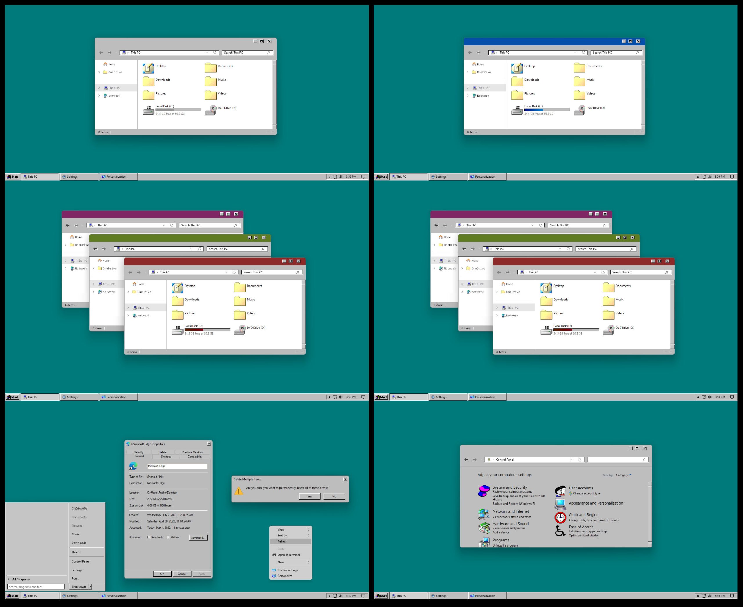 Windows 98 Green Theme for Windows 11 - Theme Pack