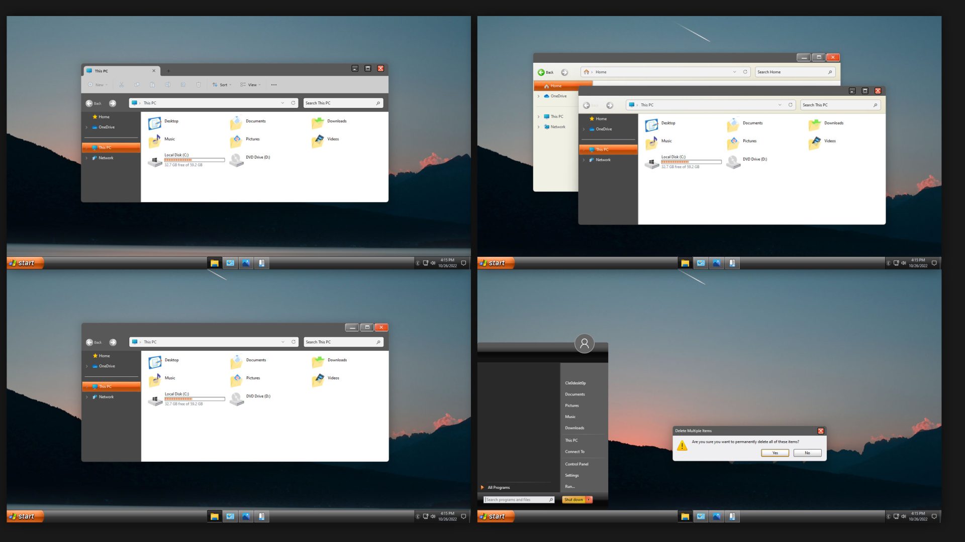 After Dark Red v3 Theme for Windows 11 – Theme Pack
