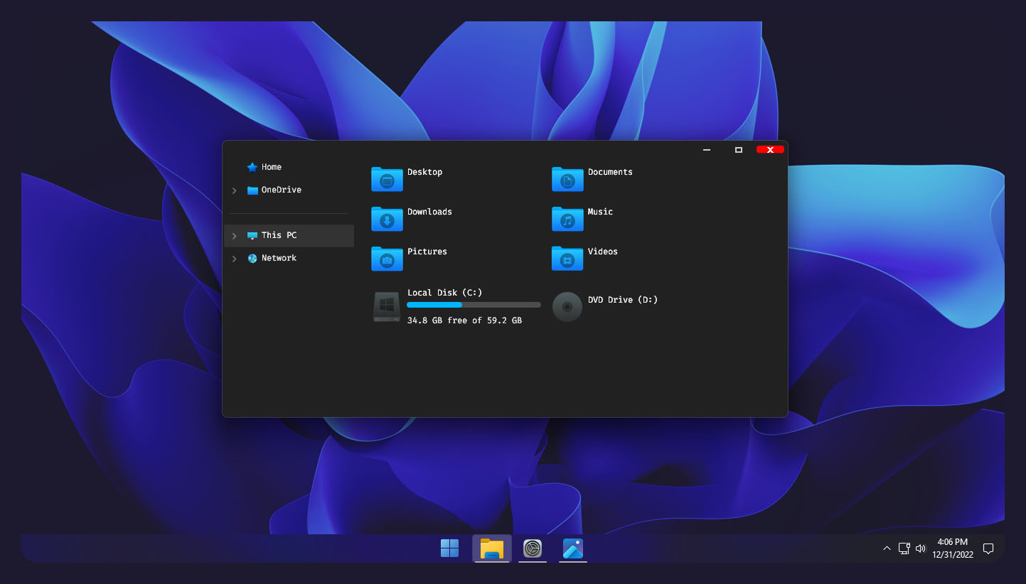 Windows X v1 Minimal Theme for Windows 11 – Theme Pack