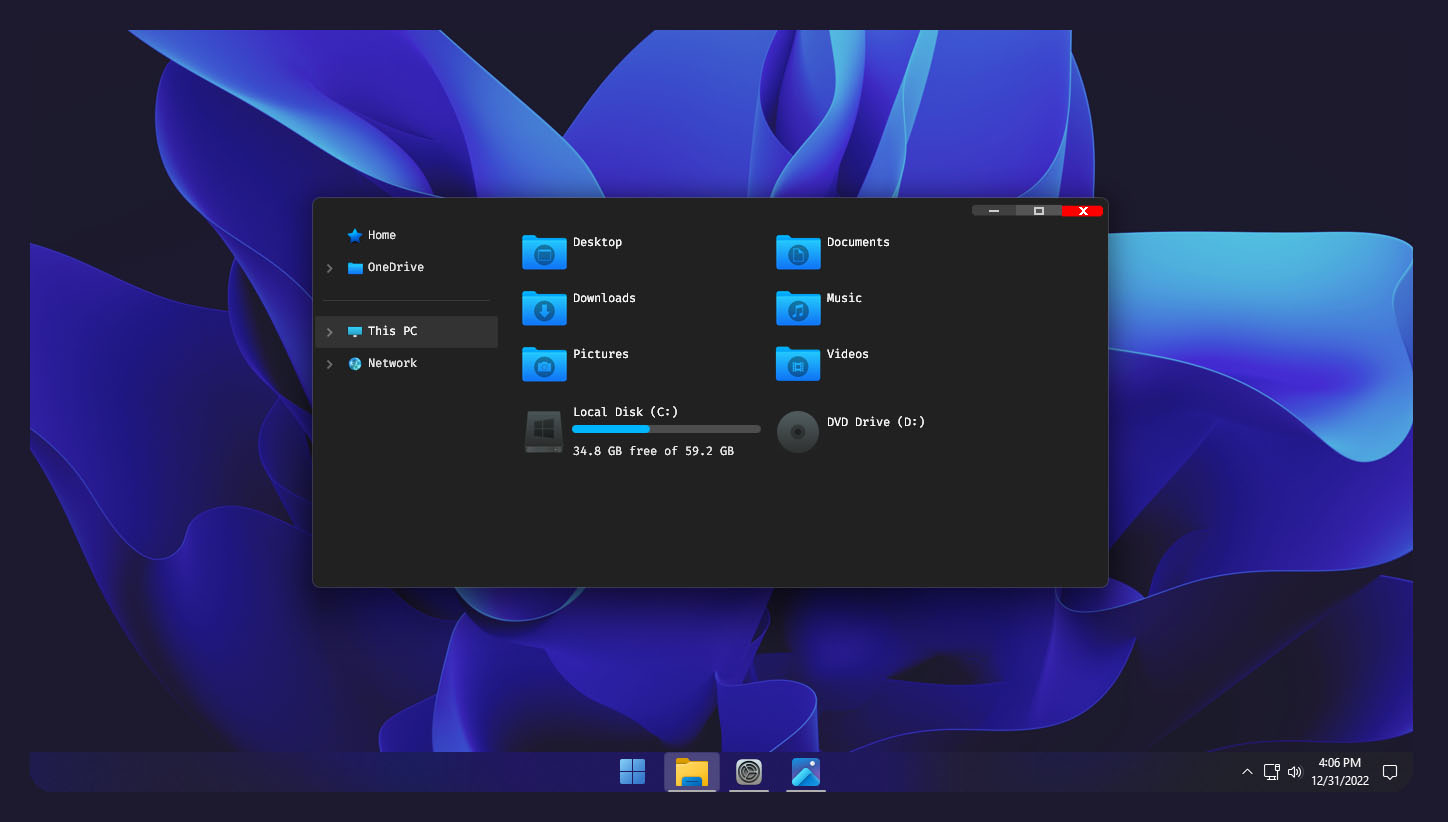 Windows X v2 Minimal Theme for Windows 11 – Theme Pack