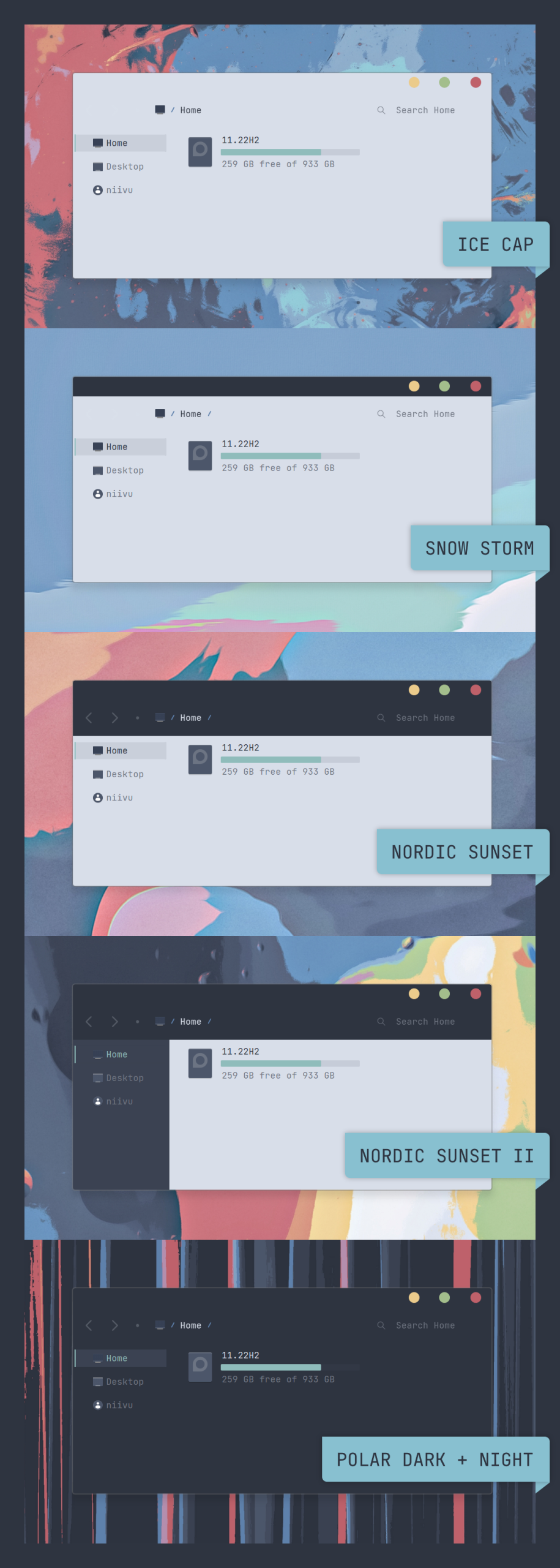 Nord Theme for Windows 11 – Theme Pack