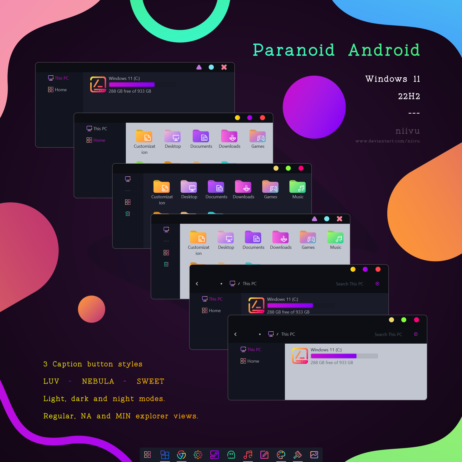 Paranoid Android Theme for Windows 11 – Theme Pack