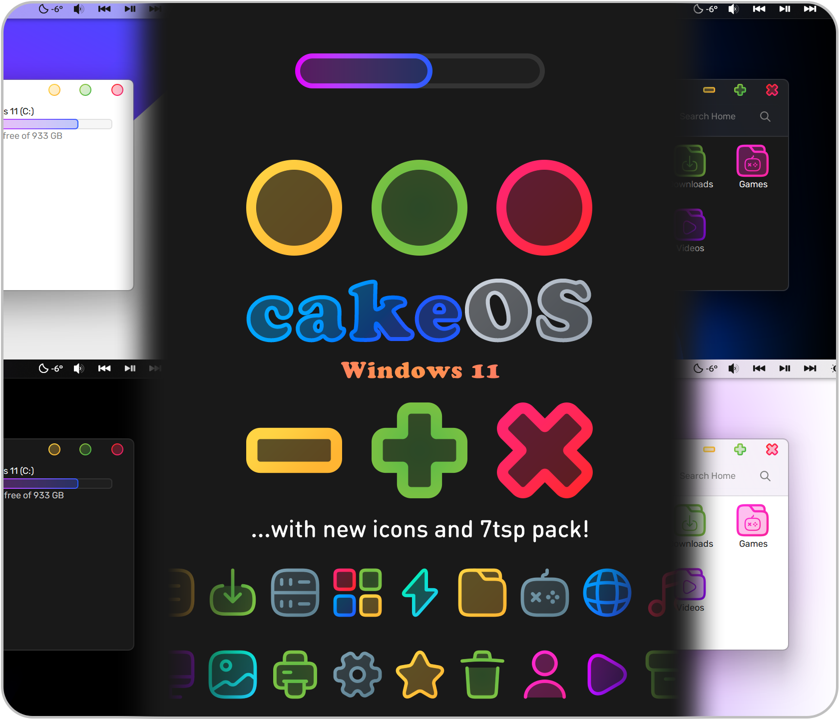 cakeOS 2.0 Theme for Windows 11 - Theme Pack