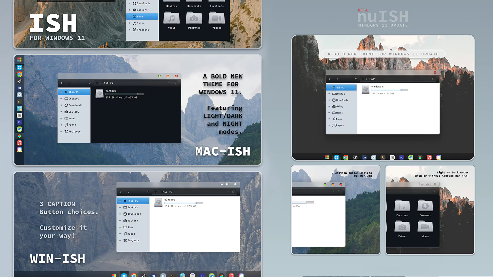 nuISH Theme for Windows 11 – Theme Pack