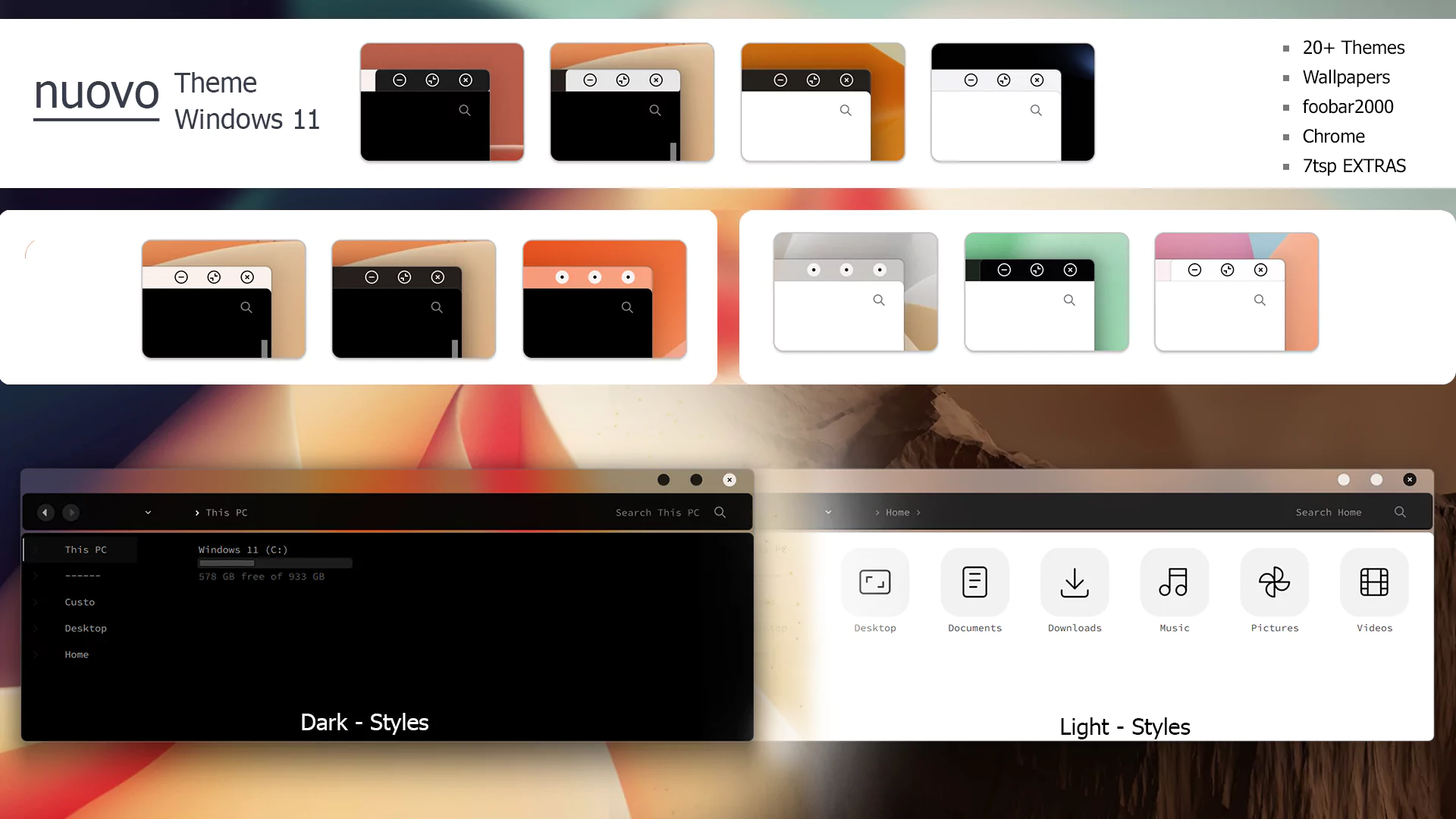 nuovo Theme for Windows 11 – Theme Pack