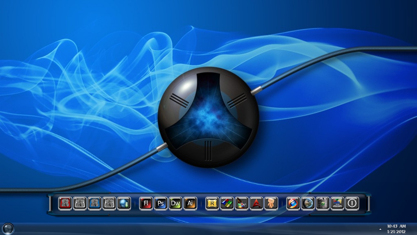 Prussian Glass for RocketDock – Theme Pack