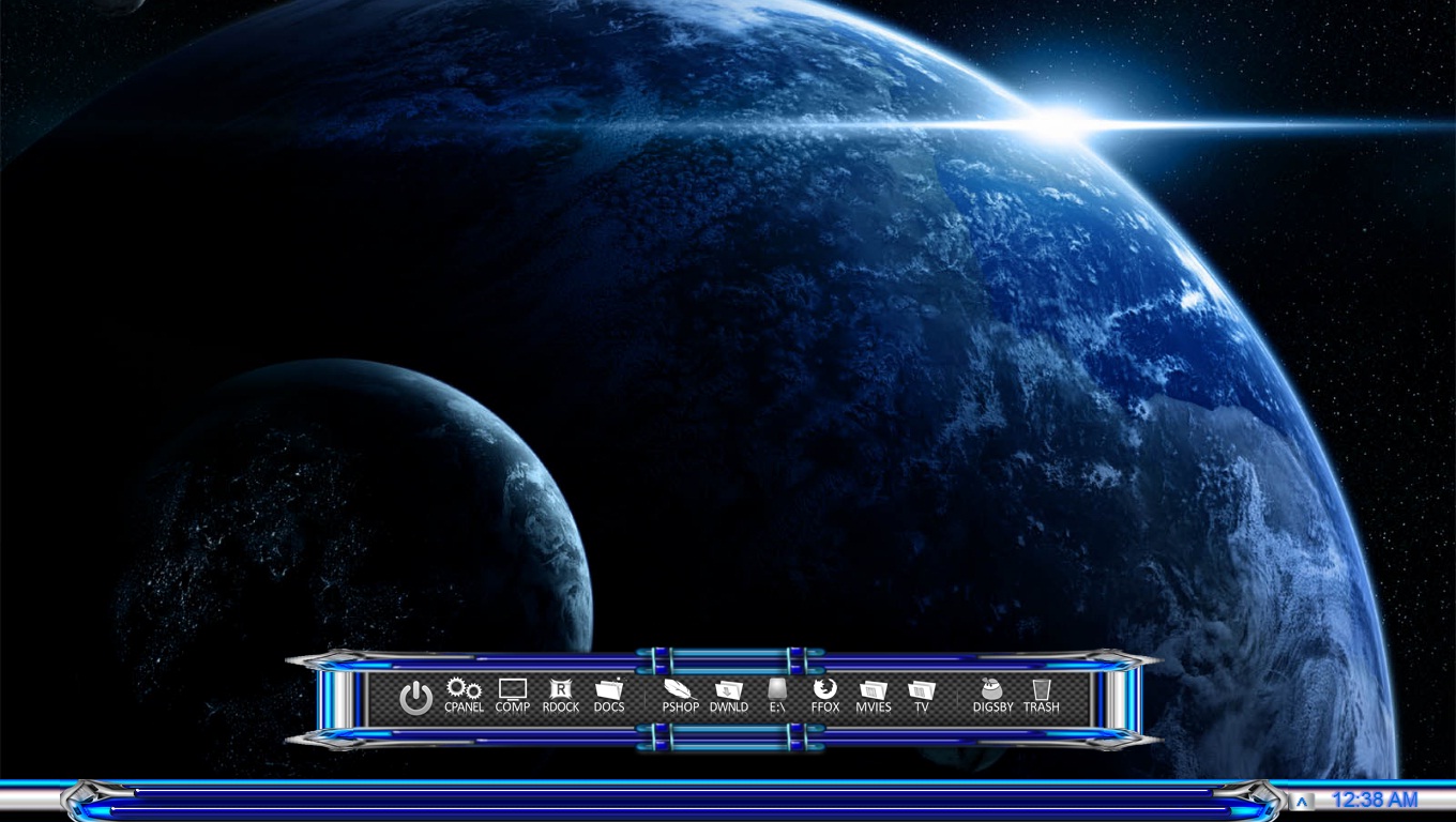 The Space Oddity for RocketDock – Theme Pack